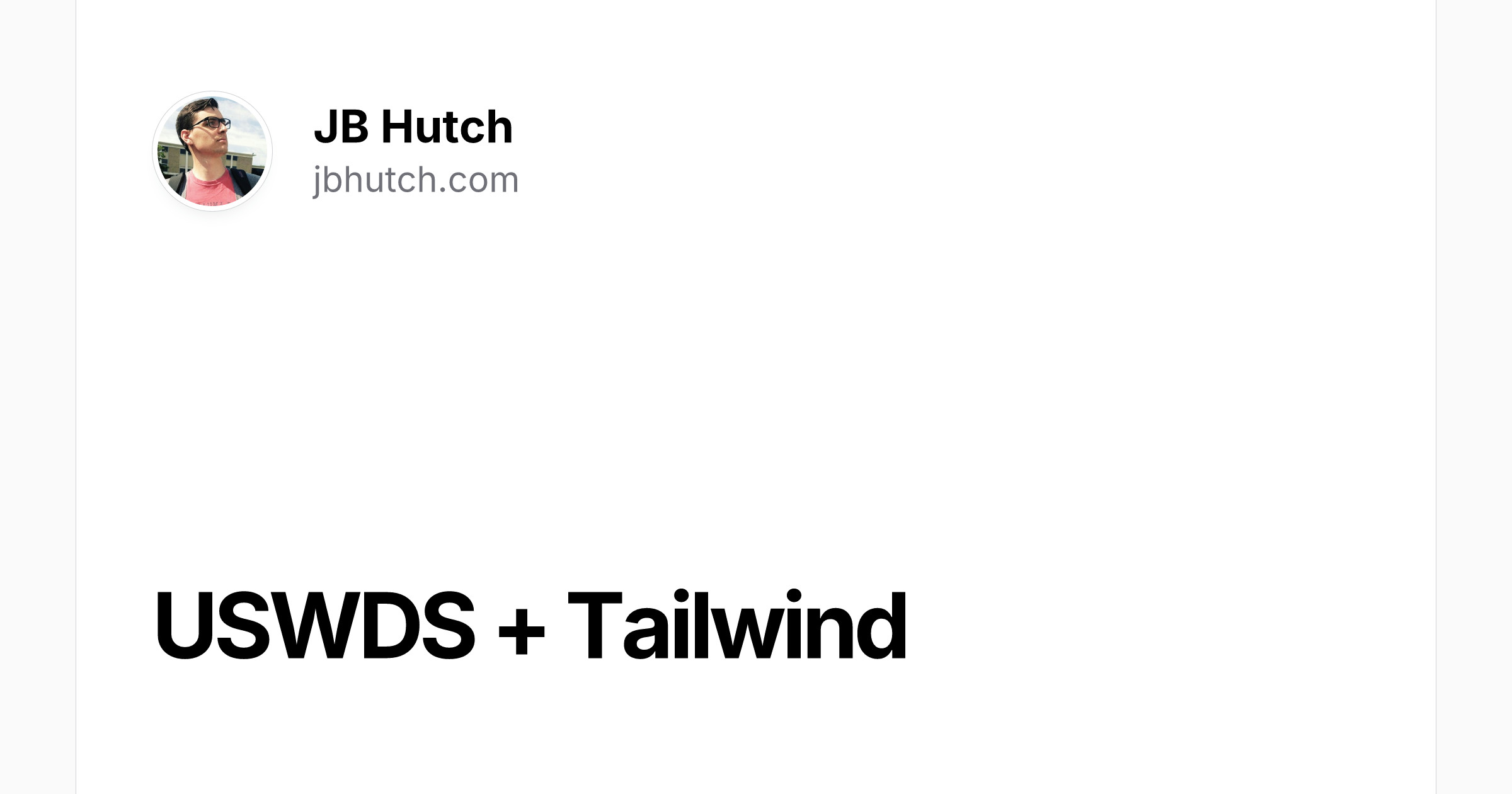 JB Hutch - USWDS + Tailwind